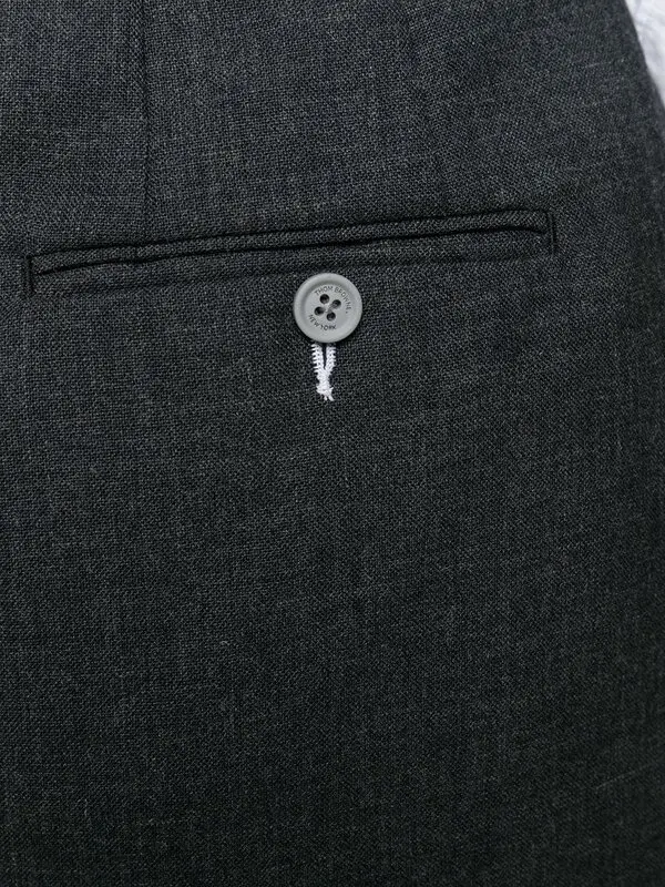 Thom Browne 2-ply Fresco Tie Waist Mini Skirt