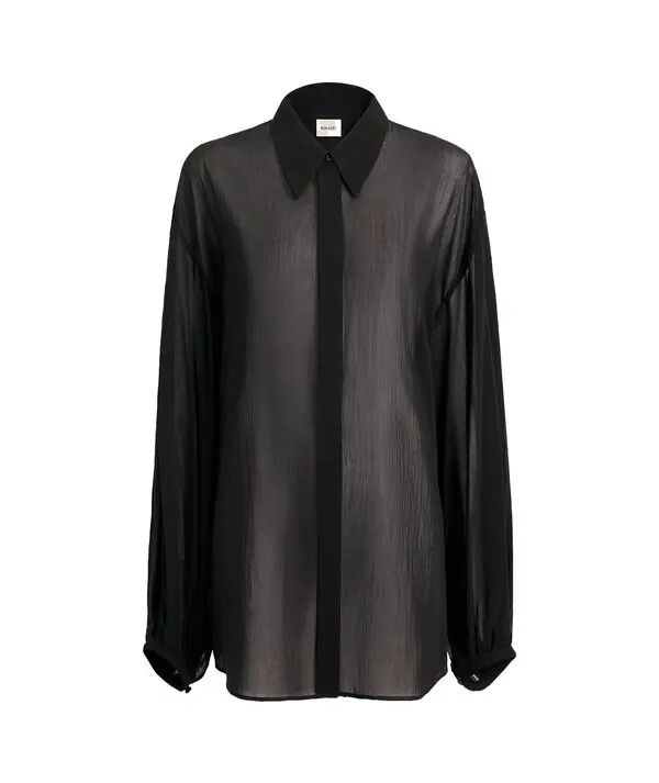 Khaite Long-sleeved Sheer Shirt