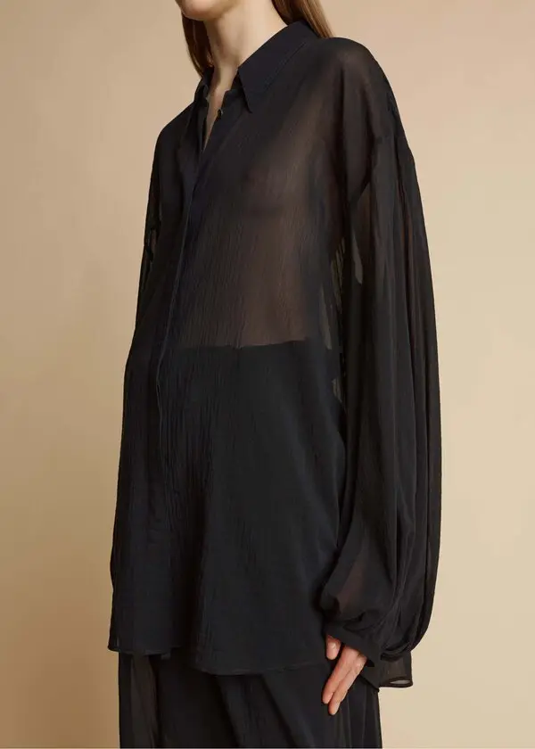 Khaite Long-sleeved Sheer Shirt