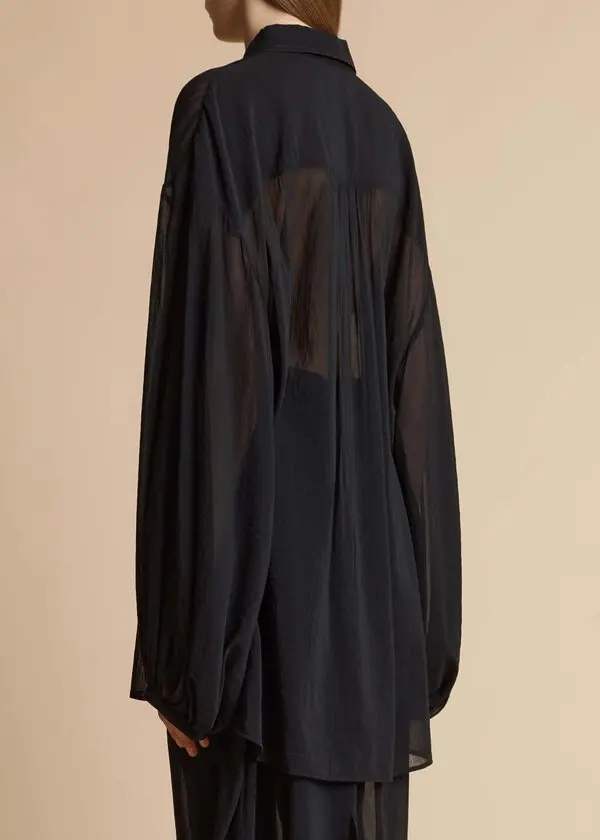 Khaite Long-sleeved Sheer Shirt