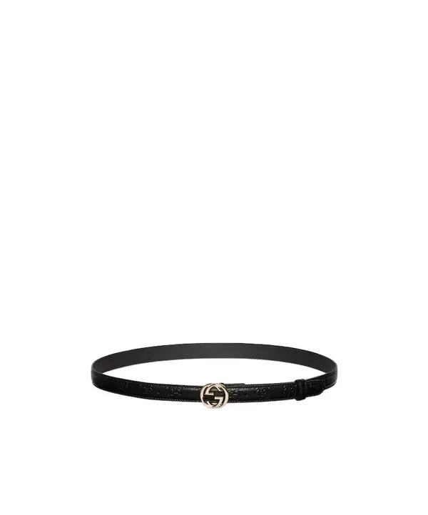Gucci Interlocking G Buckle Belt - Black