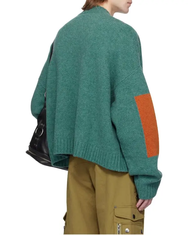 Martine Rose Oversized Colorblocked V-neck Sweater