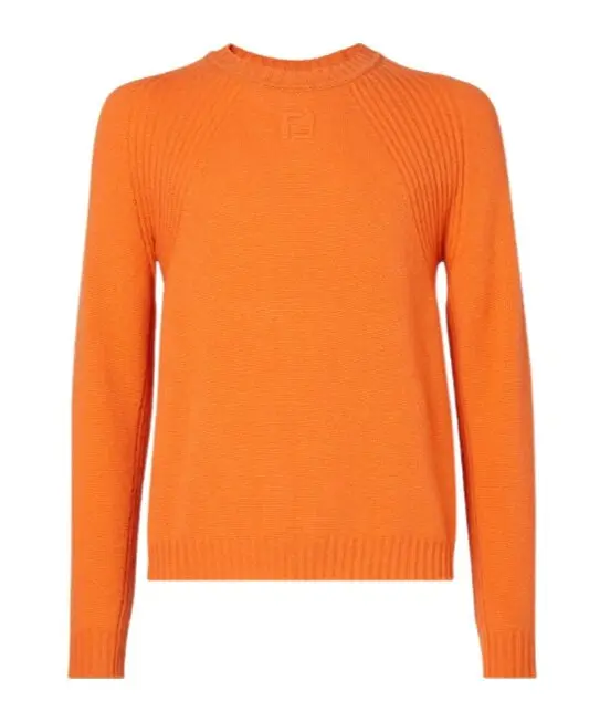 Fendi Crewneck Jumper With Embossed Ff Detail