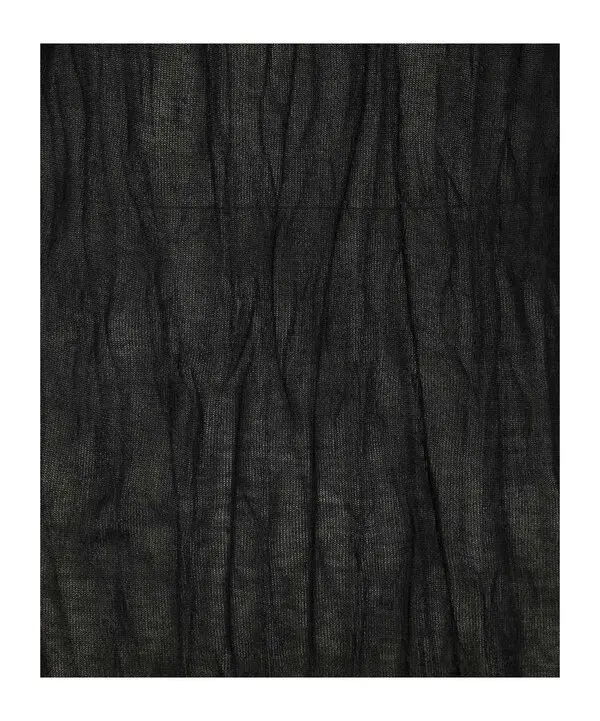 TOTEME Crinkled Knit Tank Top - Black