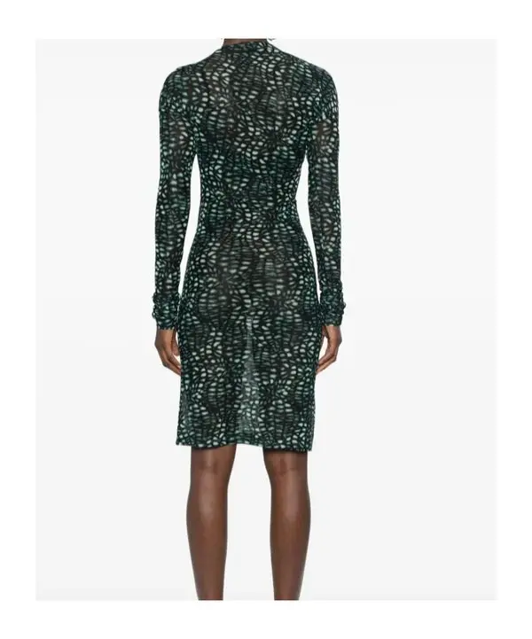 Dries Van Noten Long Sleeve Printed Dress