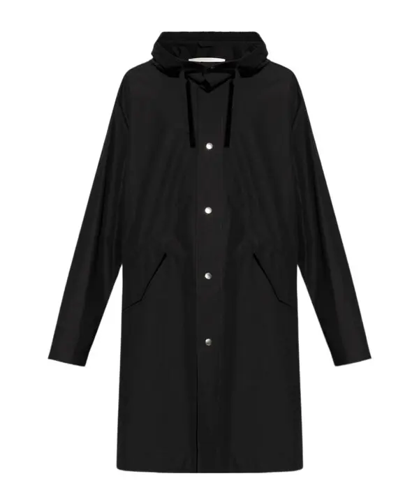 JIL SANDER Logo Hooded Parka - Black
