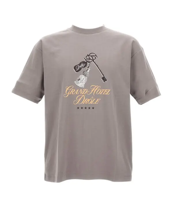 Drole De Monsieur Drôle De Le Shirt Grand Hotel T-shirt - Gray