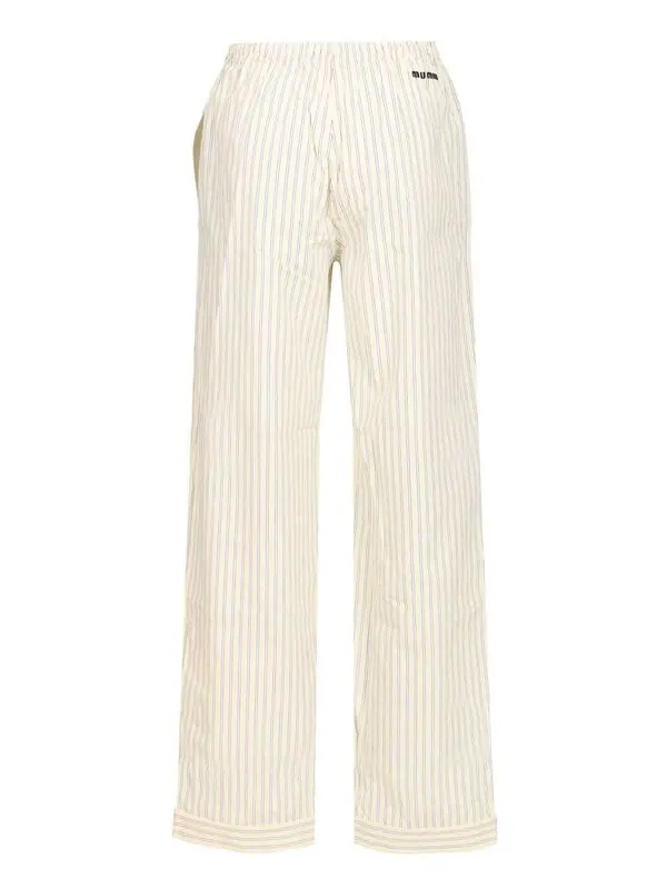 Miu Miu Striped Straight Leg Pants - No