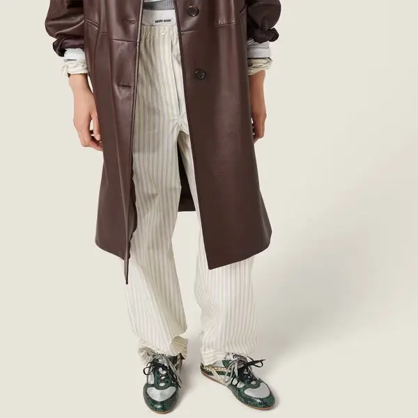 Miu Miu Striped Straight Leg Pants - No