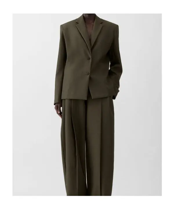 Jacquemus The Carrée Jacket With Notched Lapel And Embroidered Patch