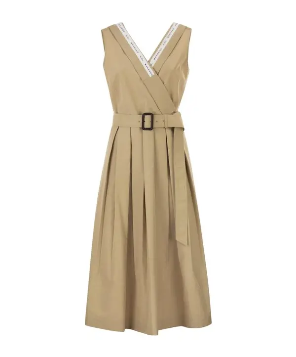 Max Mara Sleeveless Midi Dress - Beige