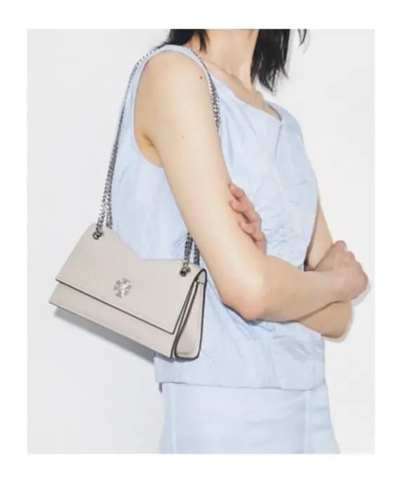 Tory Burch Mini Kira Chain Shoulder Bag - Dove Gray