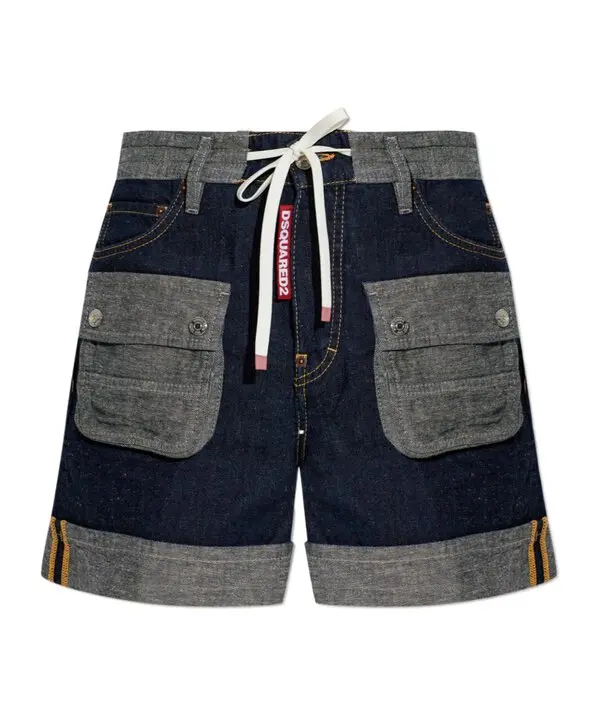 Dsquared2 Drawstring Cargo Shorts - Black