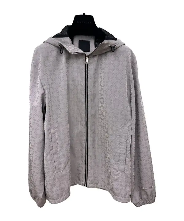 Givenchy Monogram 72-jacquard Hooded Windbreaker - Gray