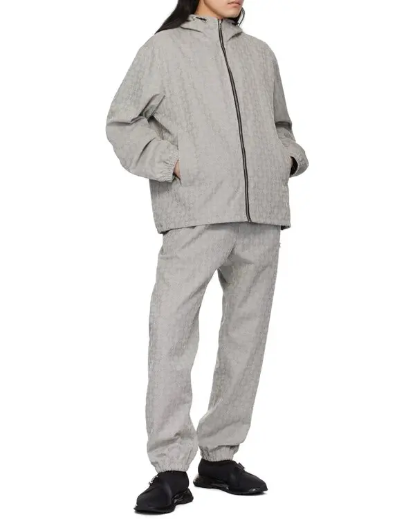 Givenchy Monogram 72-jacquard Hooded Windbreaker - Gray