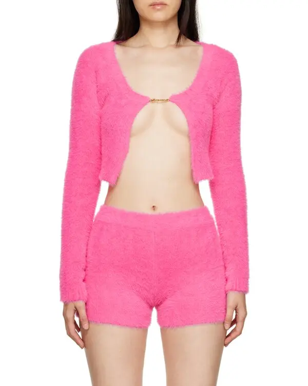 Jacquemus La Maille Cropped Knitted Cardigan