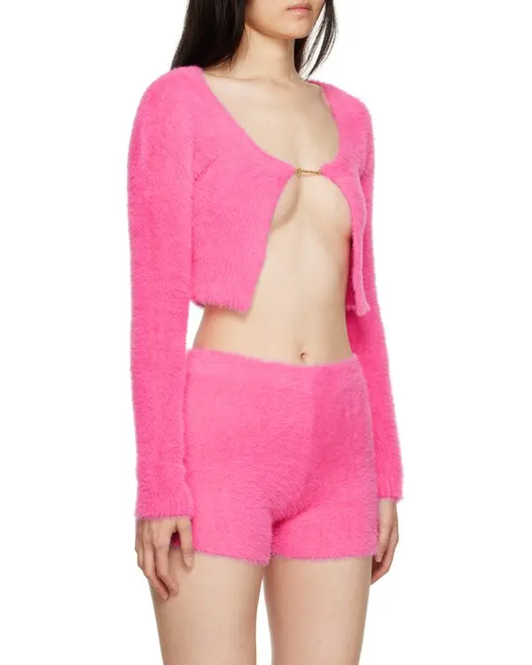 Jacquemus La Maille Cropped Knitted Cardigan