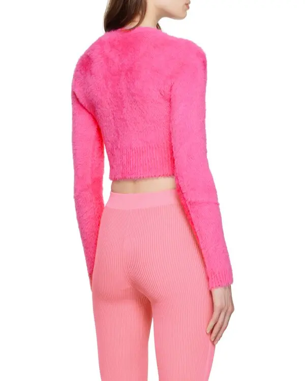 Jacquemus La Maille Cropped Knitted Cardigan