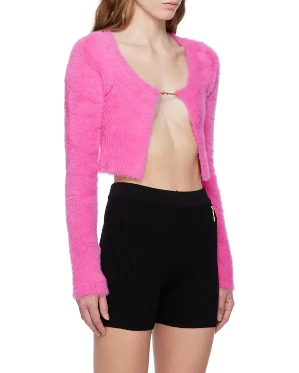 Jacquemus La Maille Cropped Knitted Cardigan