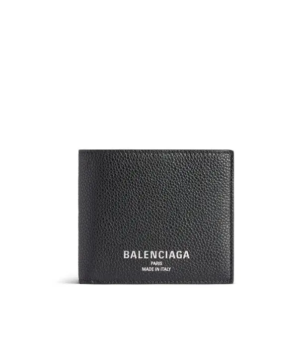 Balenciaga Credit Square Folded Coin Wallet - Black