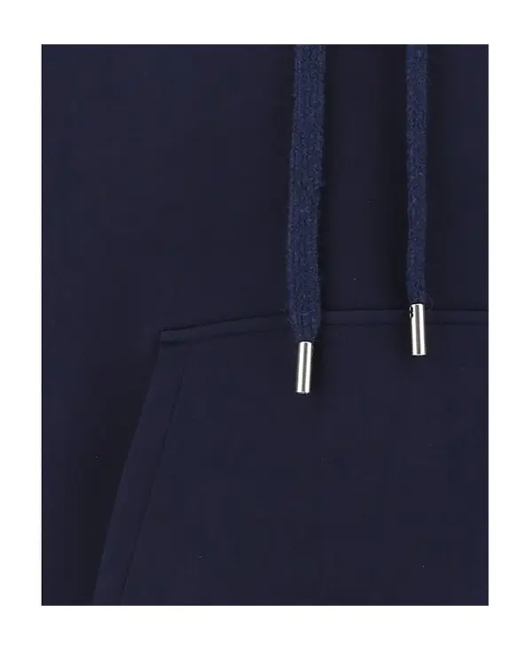 AMI Paris Long-sleeved Drawstring Hoodie - Blue