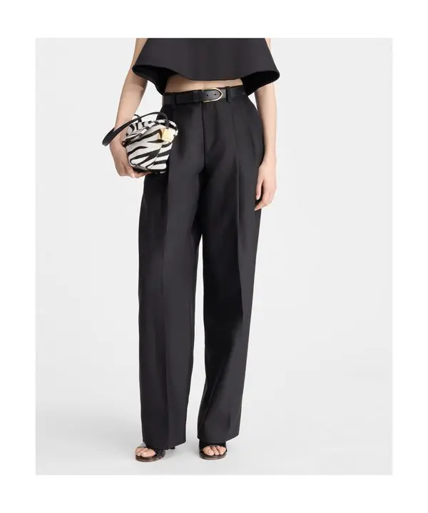 Jacquemus Tapered Trousers With Belt Loops And Pleats
