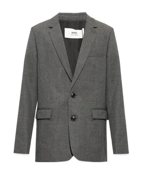 Ami Single Breasted Tailored Blazer - Black