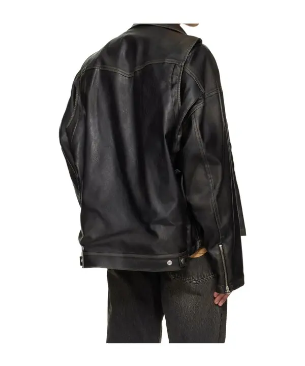 Mihara Yasuhiro Combined Vest Coating Jacket - Black