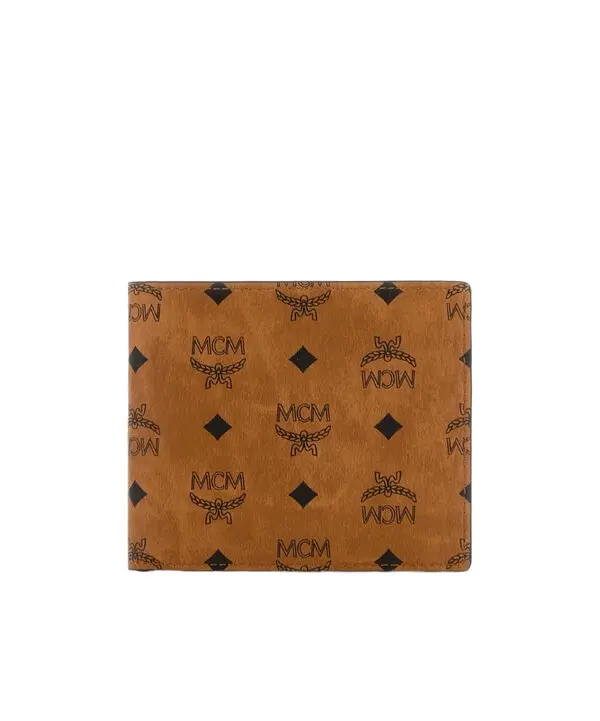 Mcm Monogram Printed Bi-fold Wallet - Brown