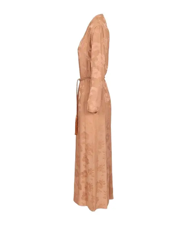 FORTE_FORTE Bouquet Jacquard Belted Dress