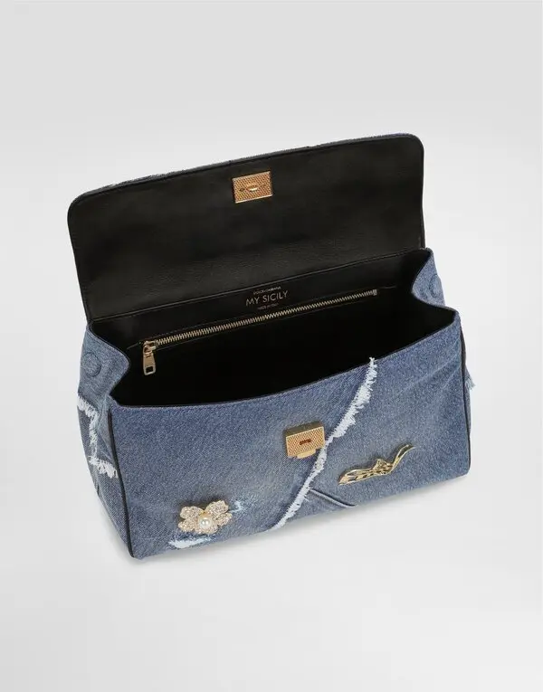 Dolce & Gabbana Embellished Denim Tote Bag - Multicolor