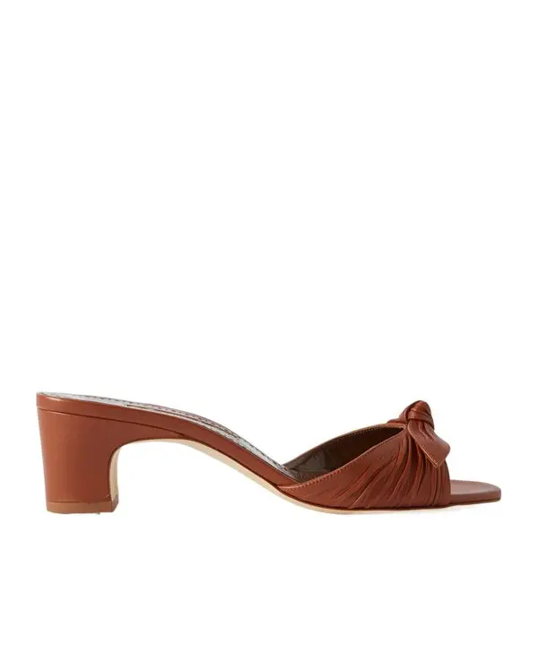 Manolo Blahnik Lolloso Pleated High-heeled Sandals