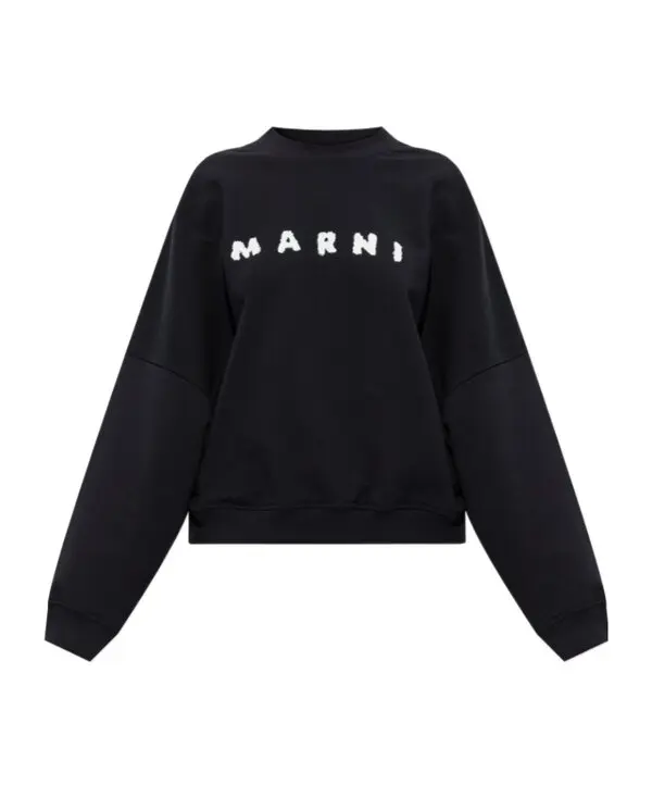 Marni Logo Print Sweatshirt - Black
