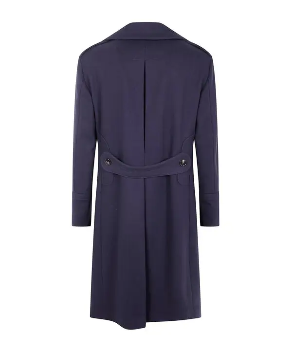 Tagliatore Long-sleeved Double-breasted Coat - Blue