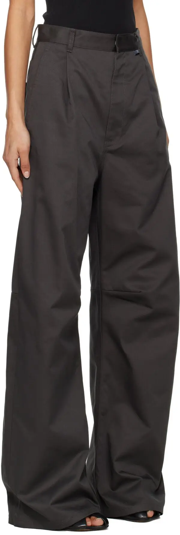 MAISON MARGIELA Wide-leg Logo Patch Trousers