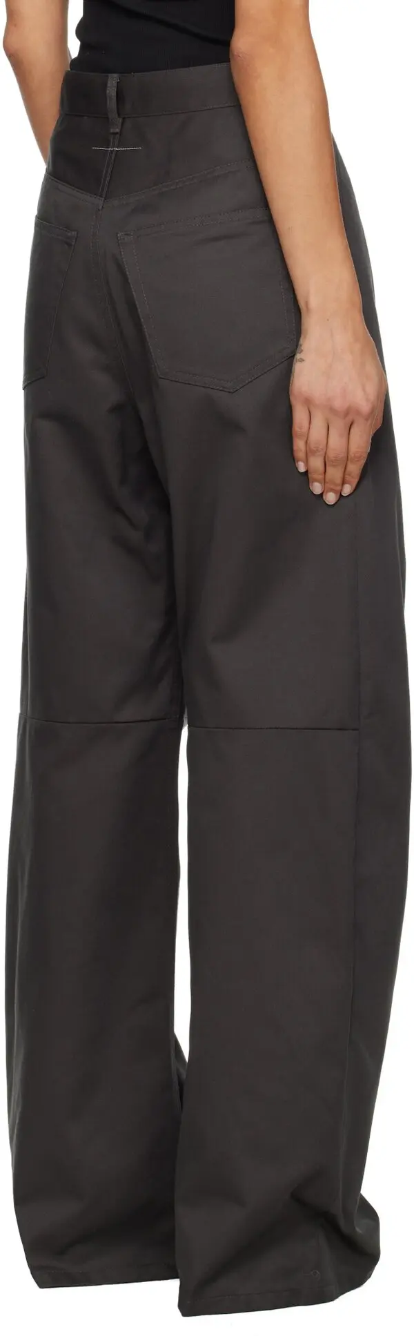 MAISON MARGIELA Wide-leg Logo Patch Trousers