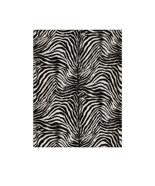 Dolce & Gabbana Dolce Gabbana Zebra Printed Blanket - Black