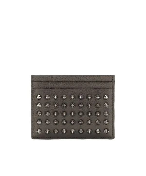 CHRISTIAN LOUBOUTIN Kios Studded Card Holder - Black
