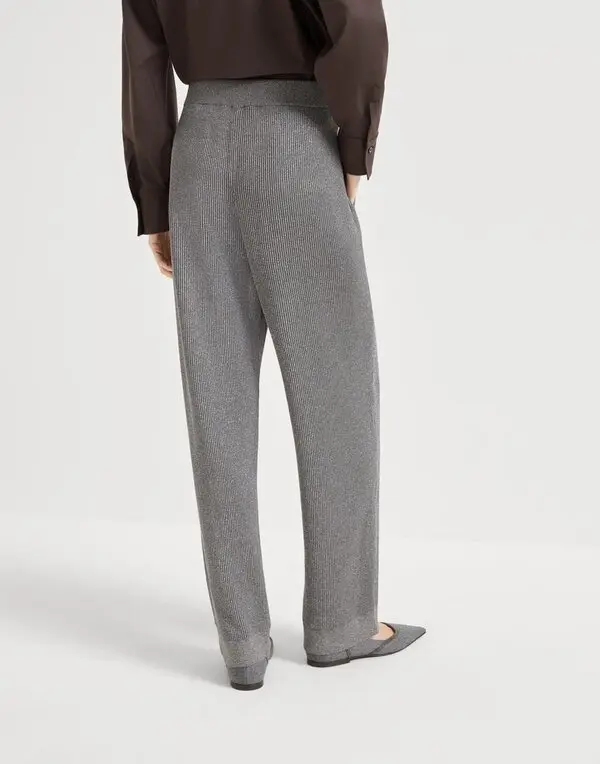 Brunello Cucinelli Elasticated Waist Ribbed Trousers