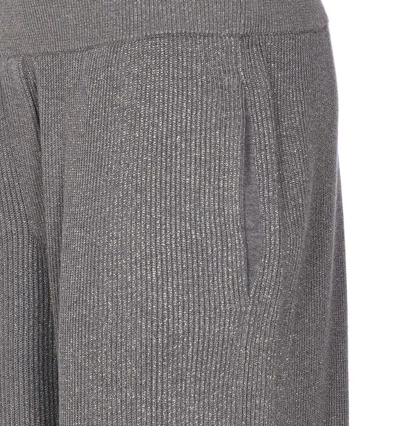 Brunello Cucinelli Elasticated Waist Ribbed Trousers
