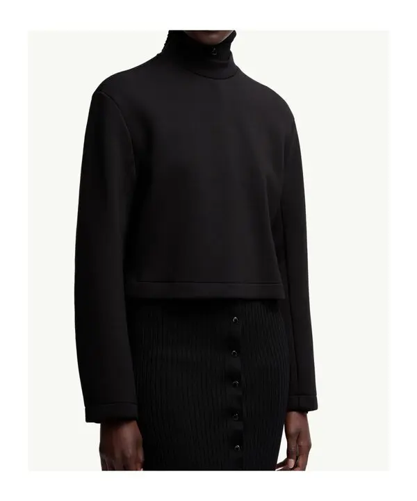Moncler Crewneck Sweatshirt With Stand-up Collar