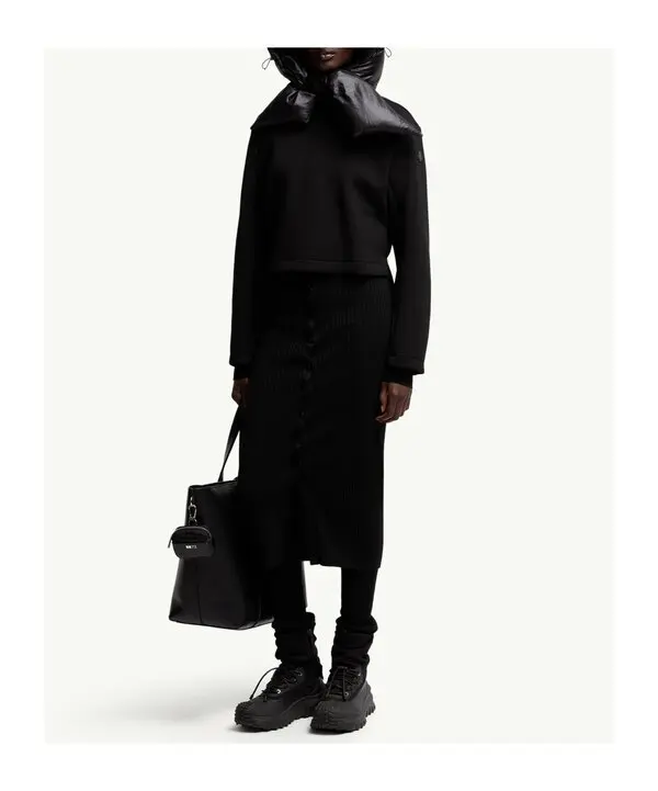 Moncler Crewneck Sweatshirt With Stand-up Collar