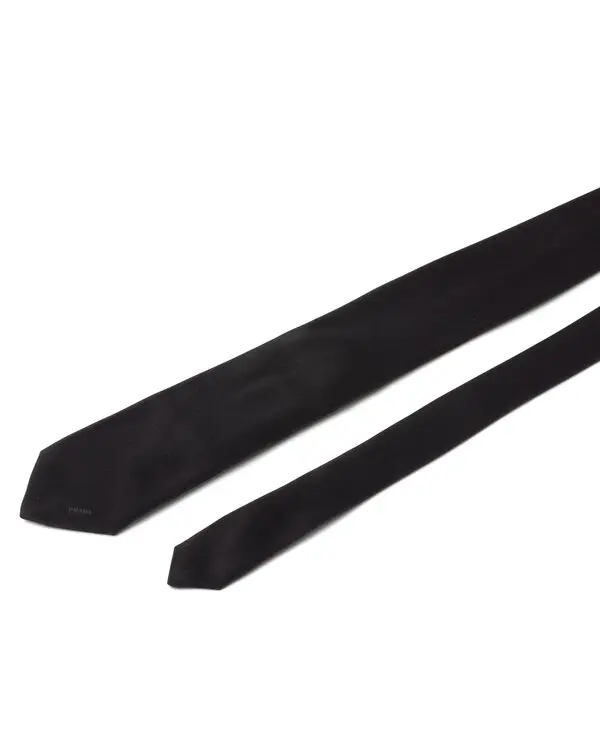 Prada Satin Neck Tie - Black