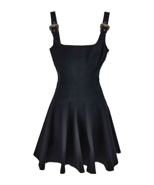 Versace Pleated Buckle-strap Dress