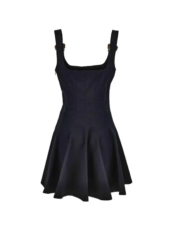 Versace Pleated Buckle-strap Dress