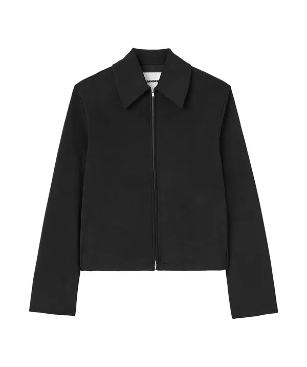 JIL SANDER Zip-up Shirt Jacket - Black