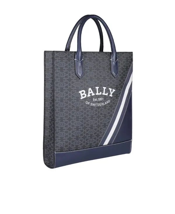 Bally Logo Printed Tote Bag - Gray