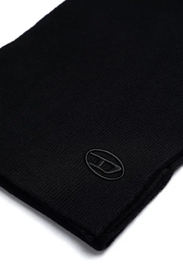DIESEL® K-coder Logo Embroidered Ribbed Scarf