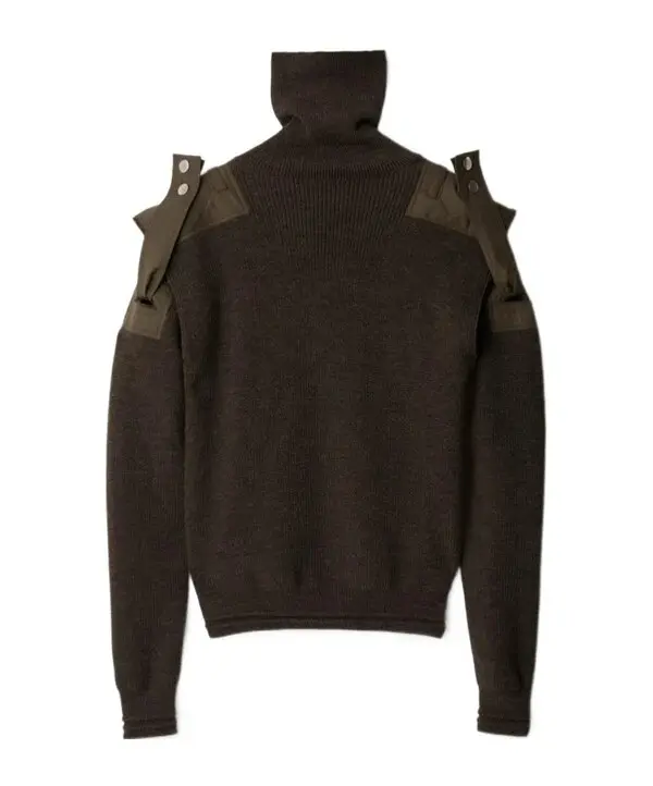 Burberry Detachable-sleeve Roll-neck Knitted Jumper