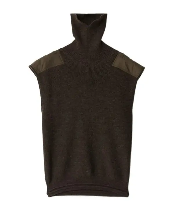 Burberry Detachable-sleeve Roll-neck Knitted Jumper - Black